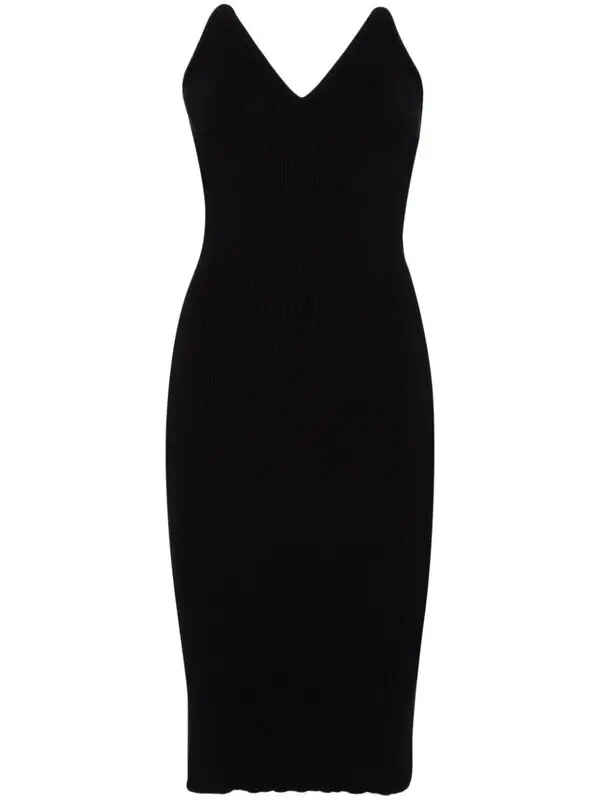 Coperni Ribbed-knit Bustier Dress