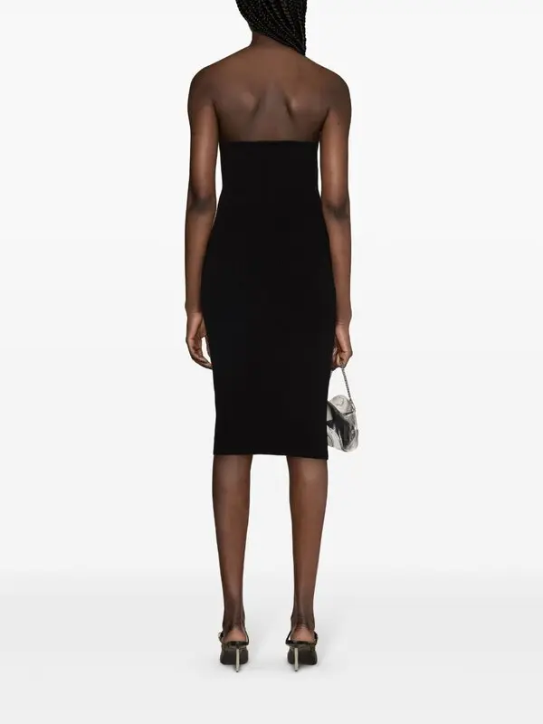Coperni Ribbed-knit Bustier Dress