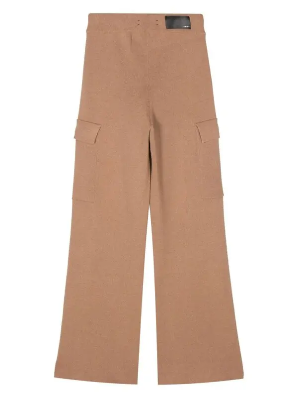Amiri Logo-embroidered Ribbed Knit Trousers