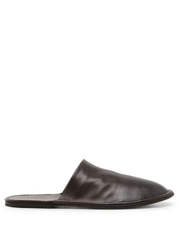 Marsèll Filo Round-toe Leather Mules - Brown