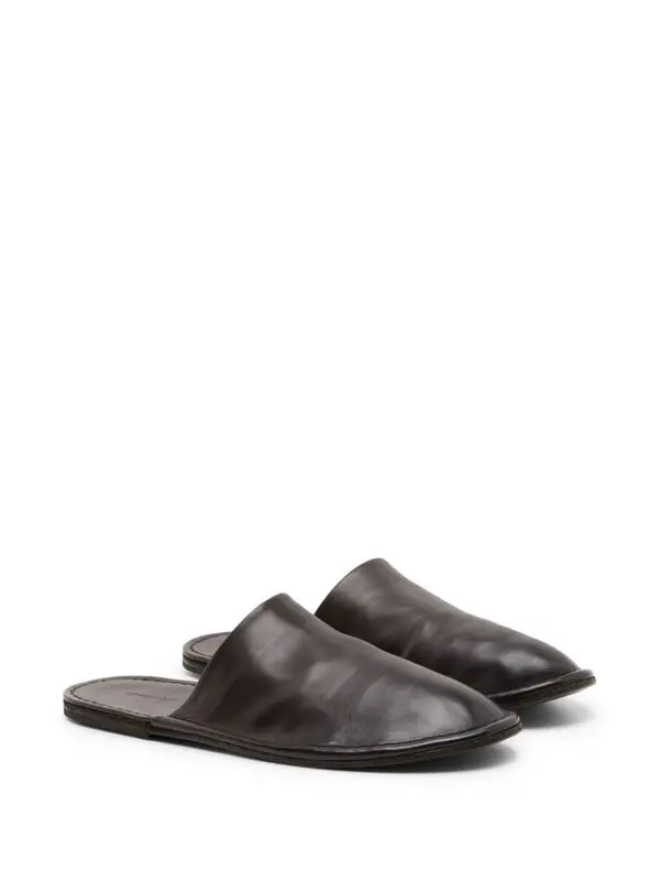 Marsèll Filo Round-toe Leather Mules - Brown