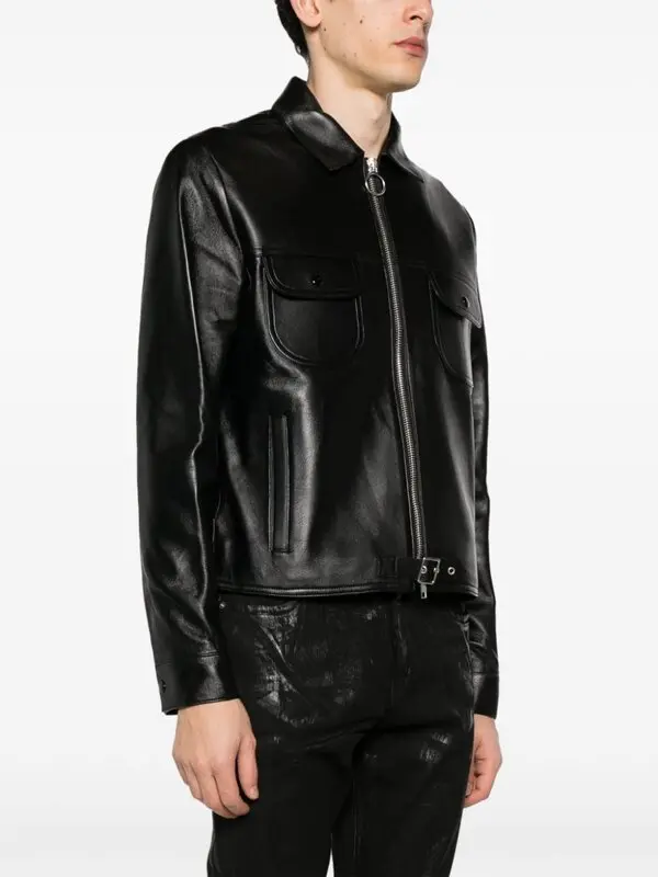 COURREGES Leather Trucker Jacket