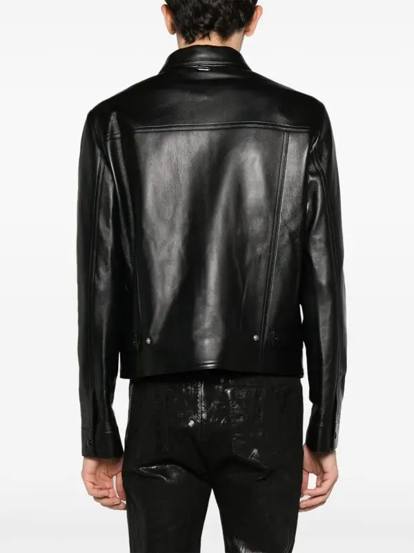 COURREGES Leather Trucker Jacket