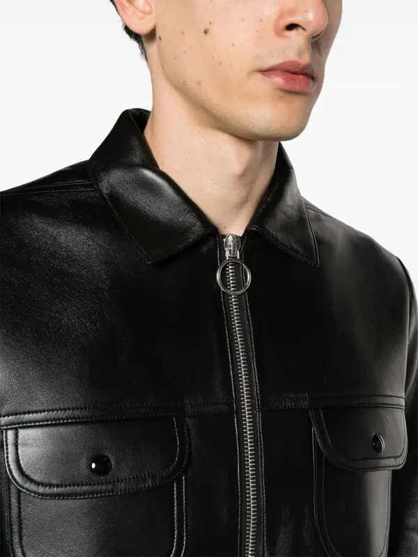 COURREGES Leather Trucker Jacket