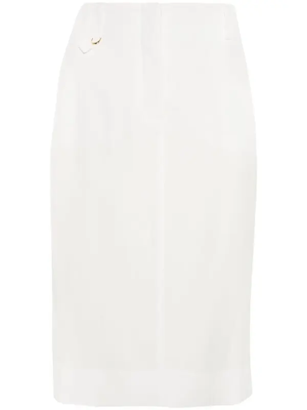 Jacquemus La Jupe Midi Bari Skirt - White