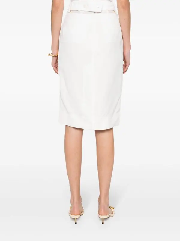 Jacquemus La Jupe Midi Bari Skirt - White