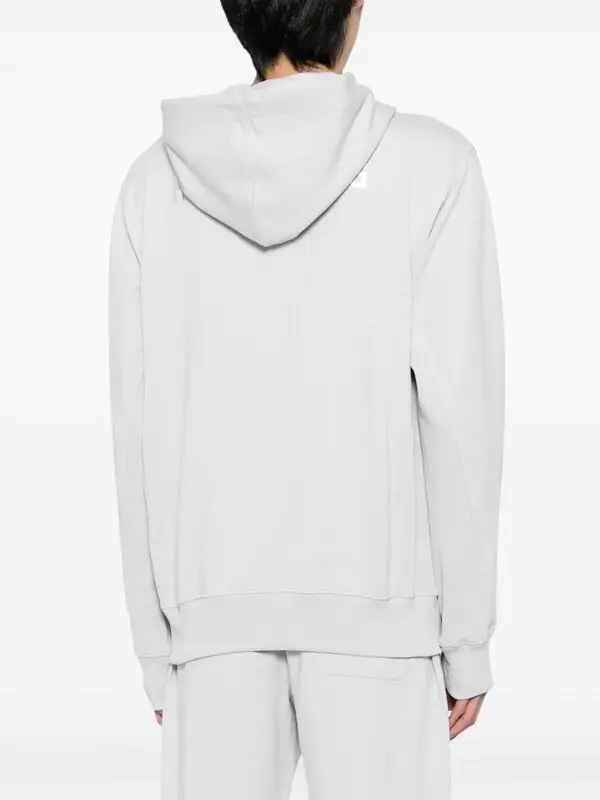 Helmut Lang Logo-print Cotton Hoodie - Blue