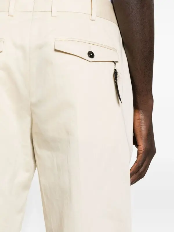 PT TORINO Feather-detail Trousers - Neutrals