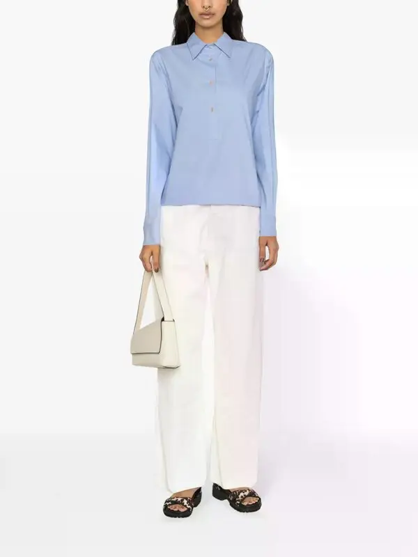 P.a.r.o.s.h Rear-tie Cotton Shirt - Blue