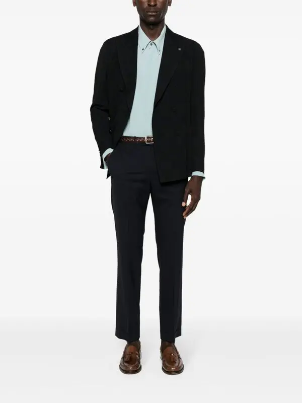 PT TORINO Slim-fit Cropped Trousers - Blue