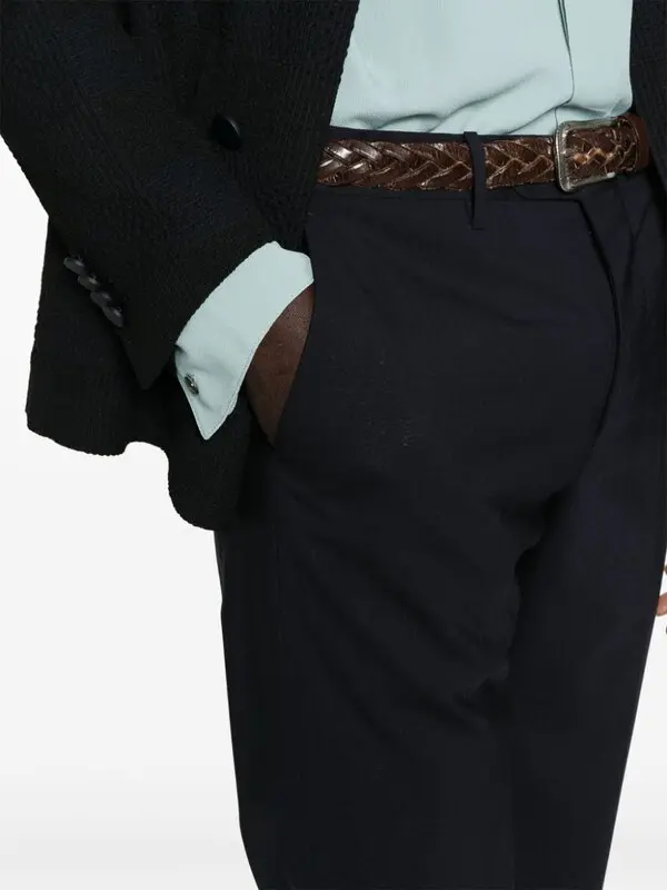 PT TORINO Slim-fit Cropped Trousers - Blue