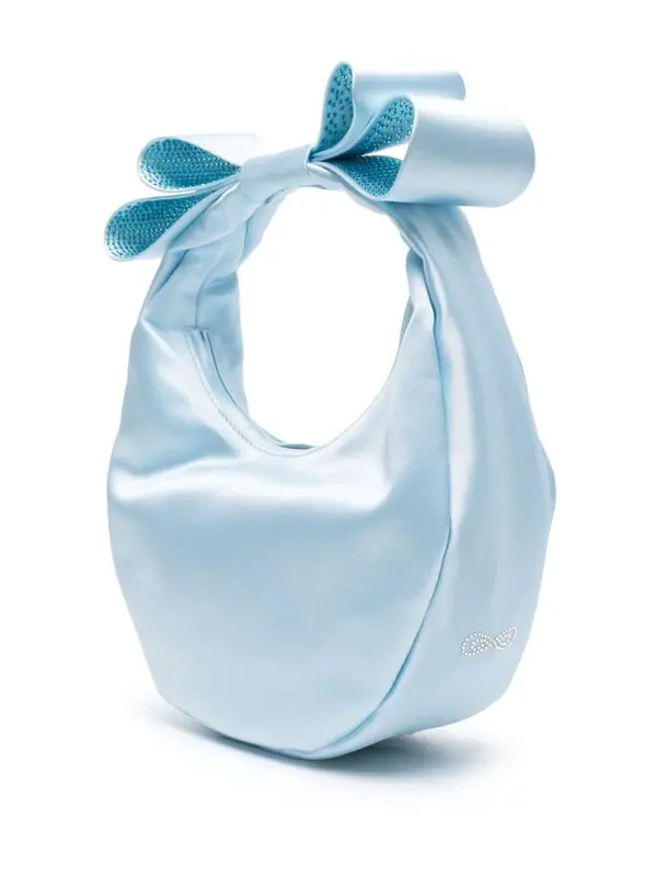 Mach & Mach Bow-detail Satin Tote Bag