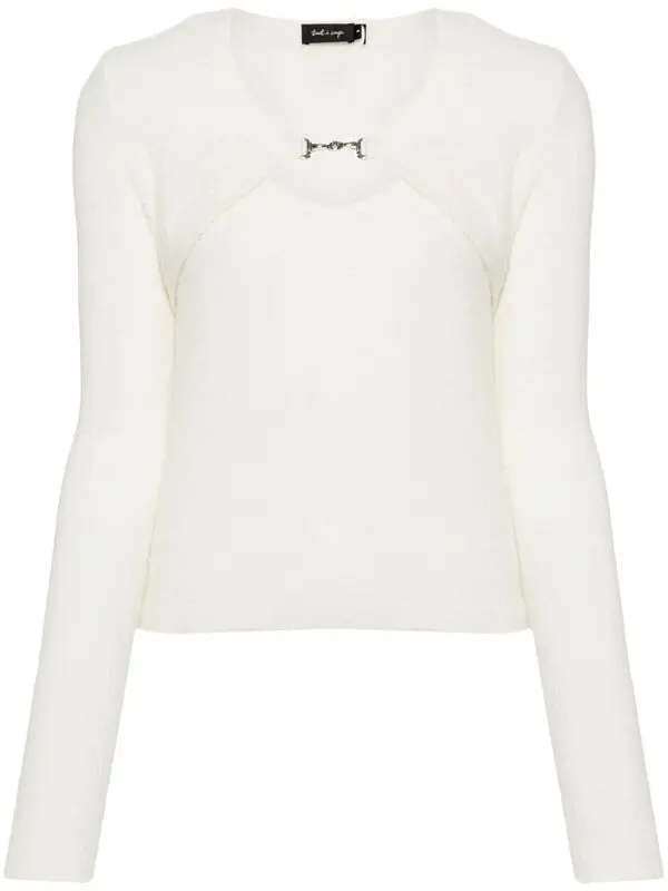 TOUT A COUP Layered Buckle-detail Jumper