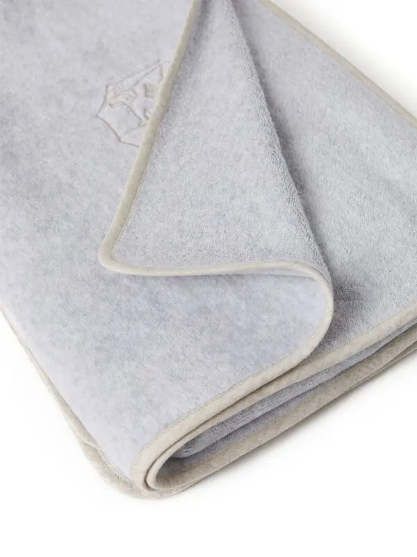 Brunello Cucinelli Logo-embroidered Beach Towel - Grey