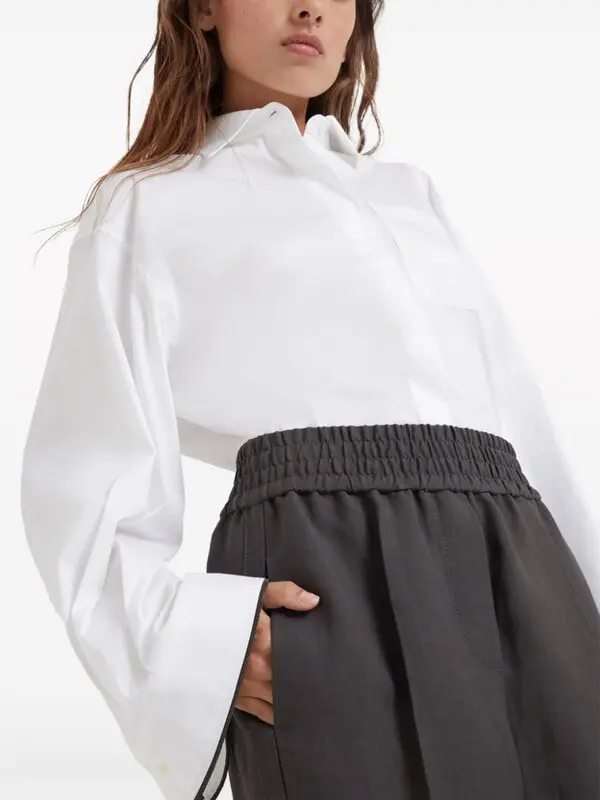 Brunello Cucinelli High-waist Cropped Trousers
