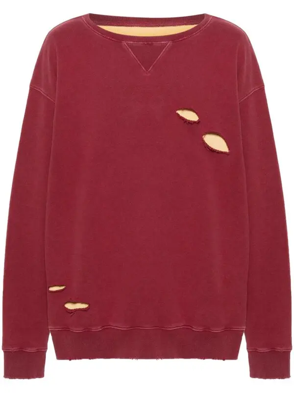 MAISON MARGIELA Distressed Layered Cotton Sweatshirt