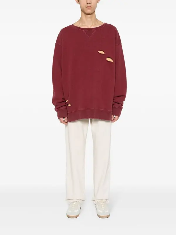 MAISON MARGIELA Distressed Layered Cotton Sweatshirt