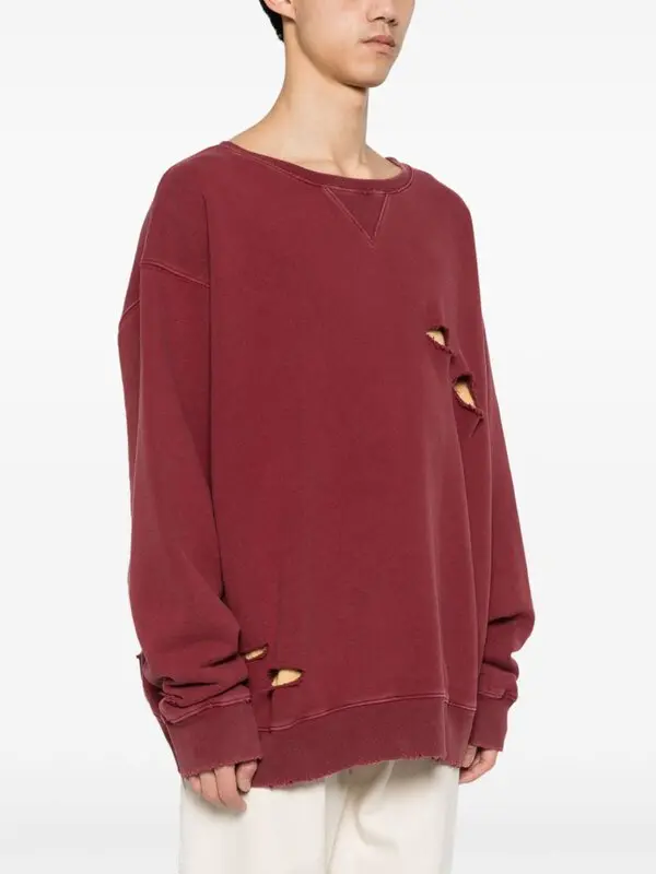 MAISON MARGIELA Distressed Layered Cotton Sweatshirt