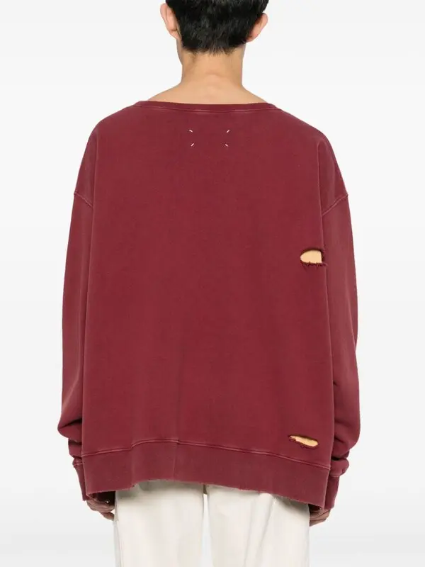 MAISON MARGIELA Distressed Layered Cotton Sweatshirt