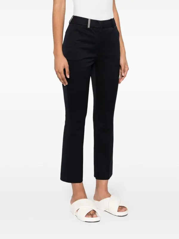 Peserico Ottoman Fine-ribbed Flared Trousers