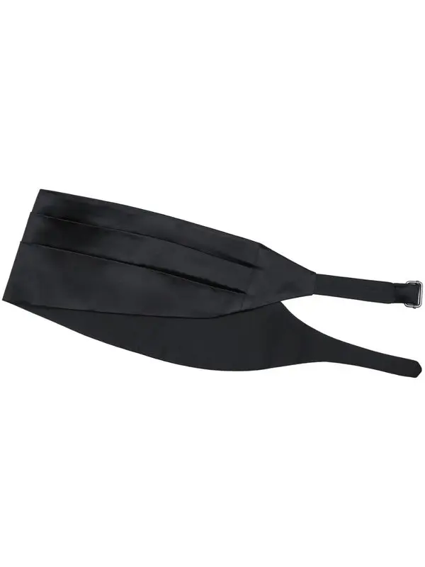 Brunello Cucinelli Pleated Satin Cummerbund - Black