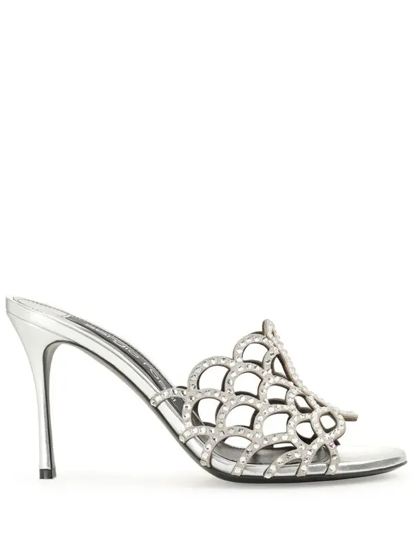 SERGIO ROSSI Sr Mermaid 90mm Leather Mules
