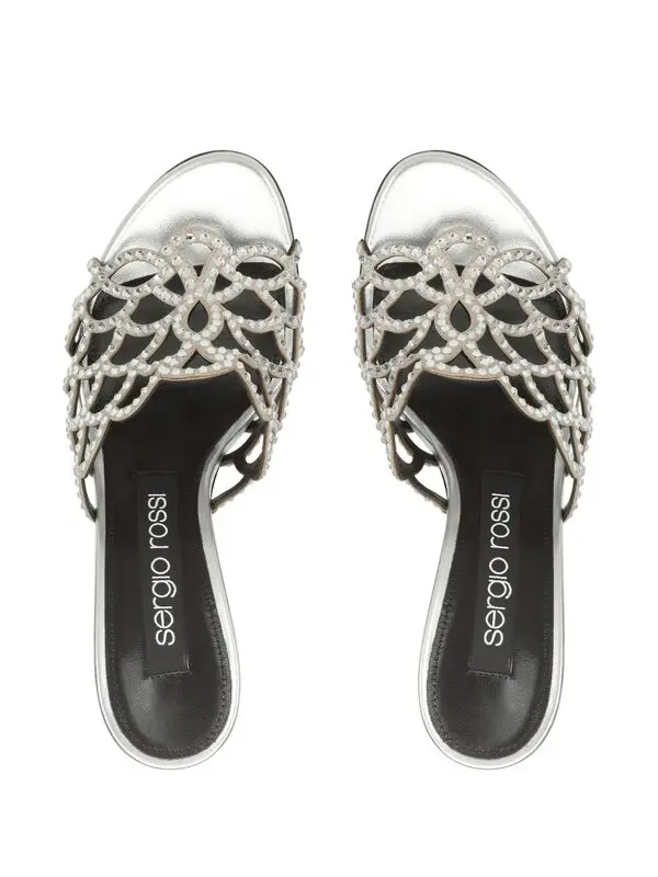 SERGIO ROSSI Sr Mermaid 90mm Leather Mules