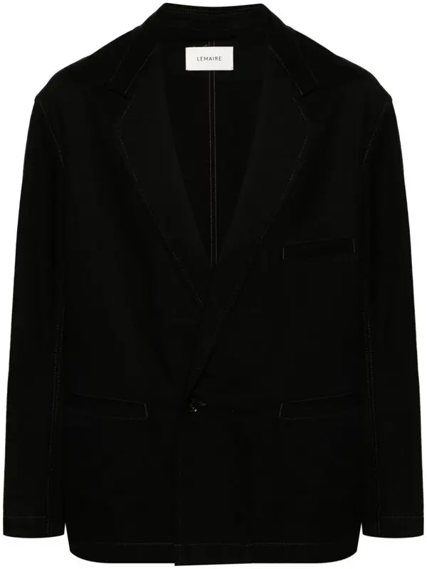LEMAIRE Single-breasted Cotton Twill Blazer