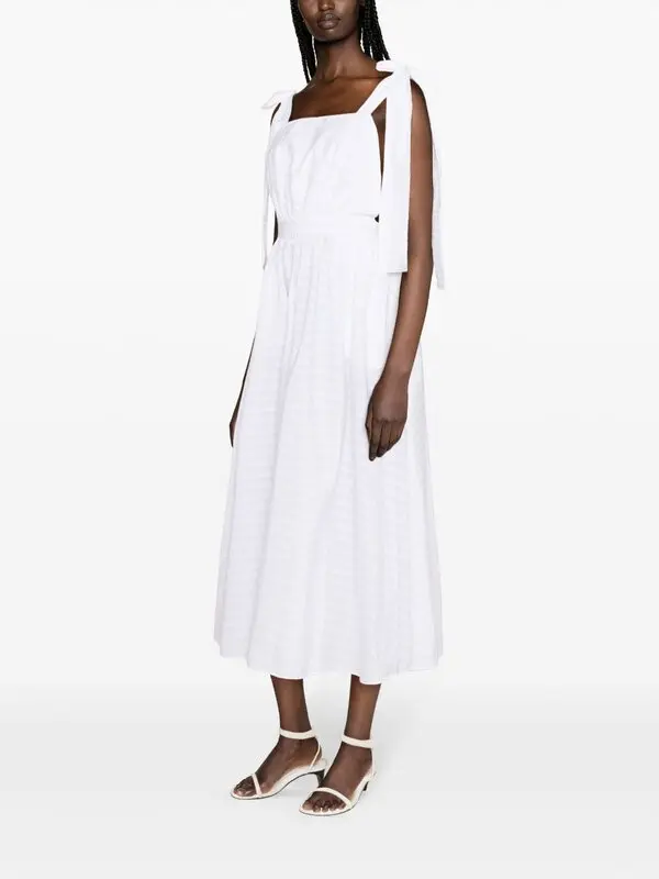 MSGM Bow-detailed Midi Dress