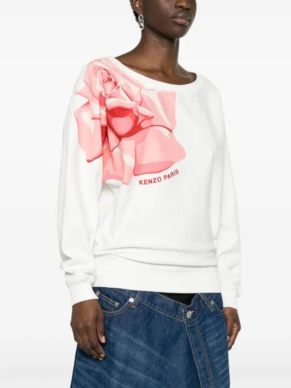 Kenzo Rose-print Cotton Sweatshirt