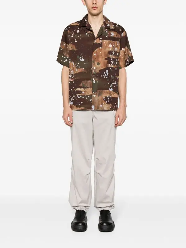MSGM Paint-splatter Cotton Shirt