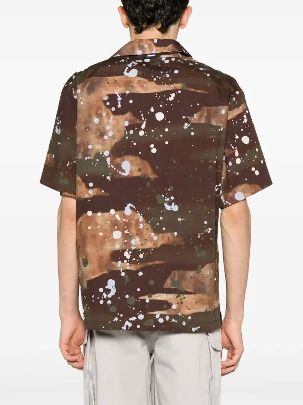 MSGM Paint-splatter Cotton Shirt