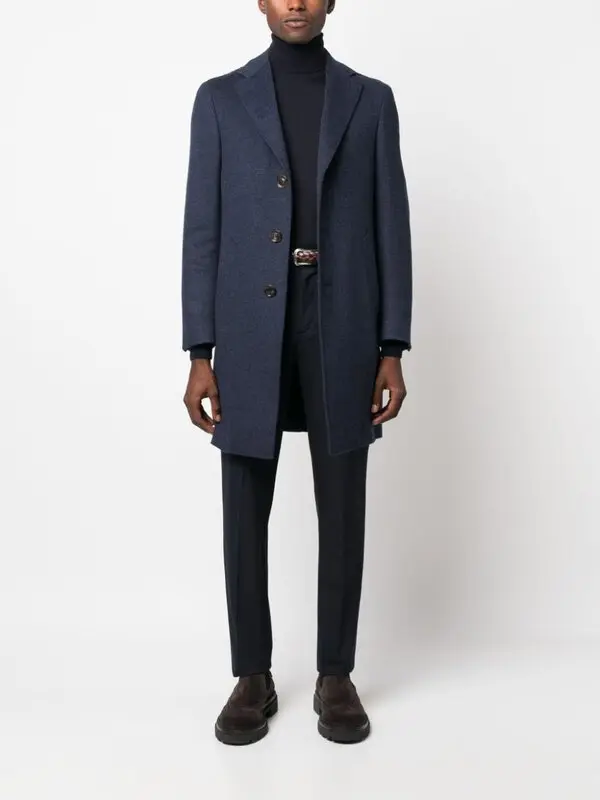Canali Single-breasted Wool-blend Pea Coat