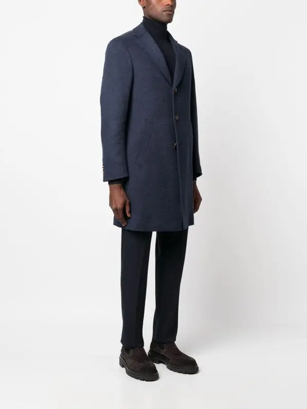 Canali Single-breasted Wool-blend Pea Coat
