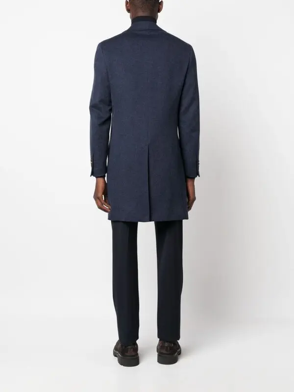 Canali Single-breasted Wool-blend Pea Coat