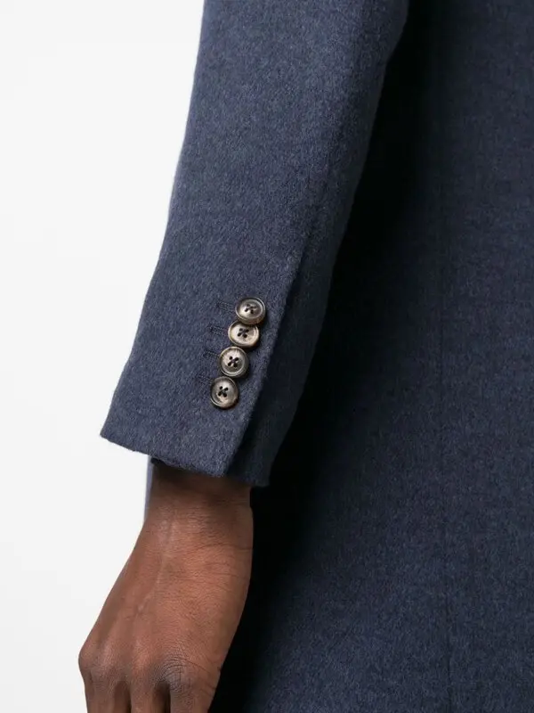 Canali Single-breasted Wool-blend Pea Coat