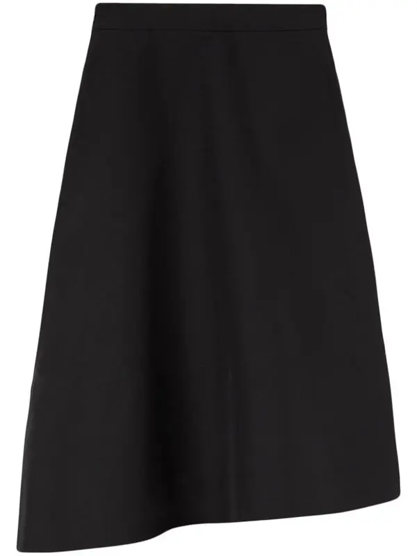 JIL SANDER Asymmetric Midi Skirt