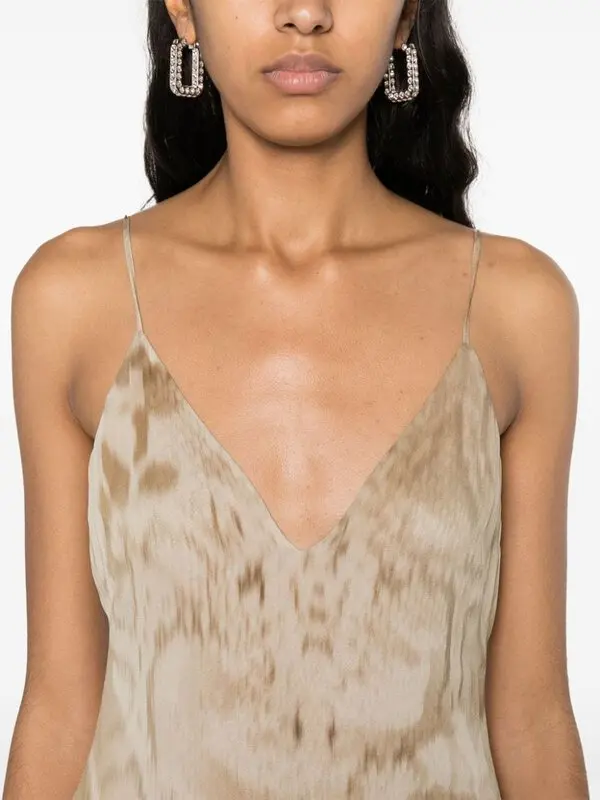 Blumarine Tie-dye Crepe Maxi Dress