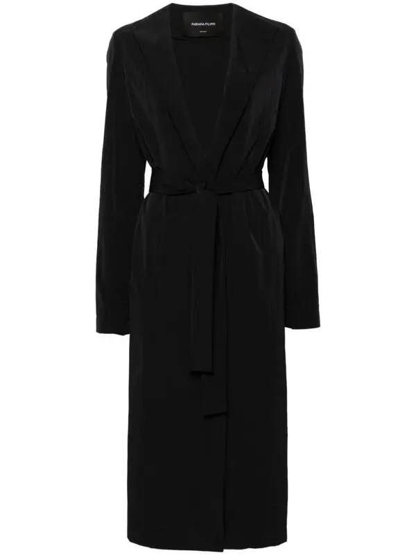 Fabiana Filippi Open-front Crinkled Parka Coat