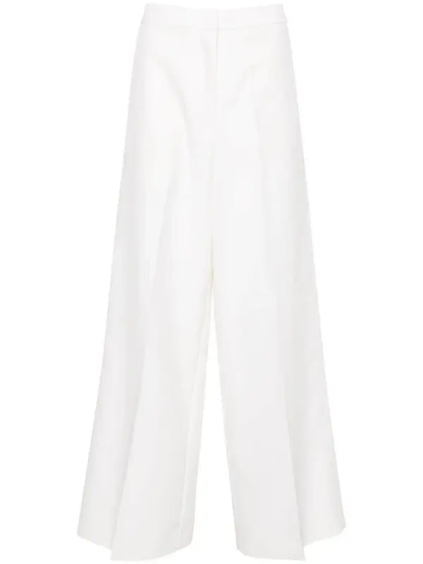 Fabiana Filippi High-waisted Wide-leg Trousers - White