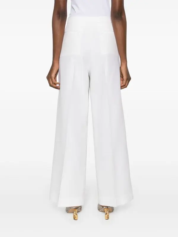 Fabiana Filippi High-waisted Wide-leg Trousers - White