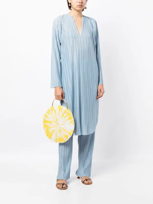 BAMBAH Plissé Trousers Set - Blue