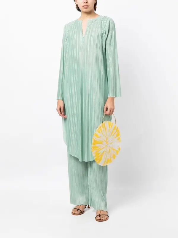 BAMBAH Plissé Trousers Set - Green