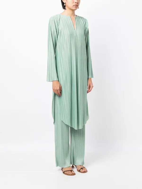 BAMBAH Plissé Trousers Set - Green