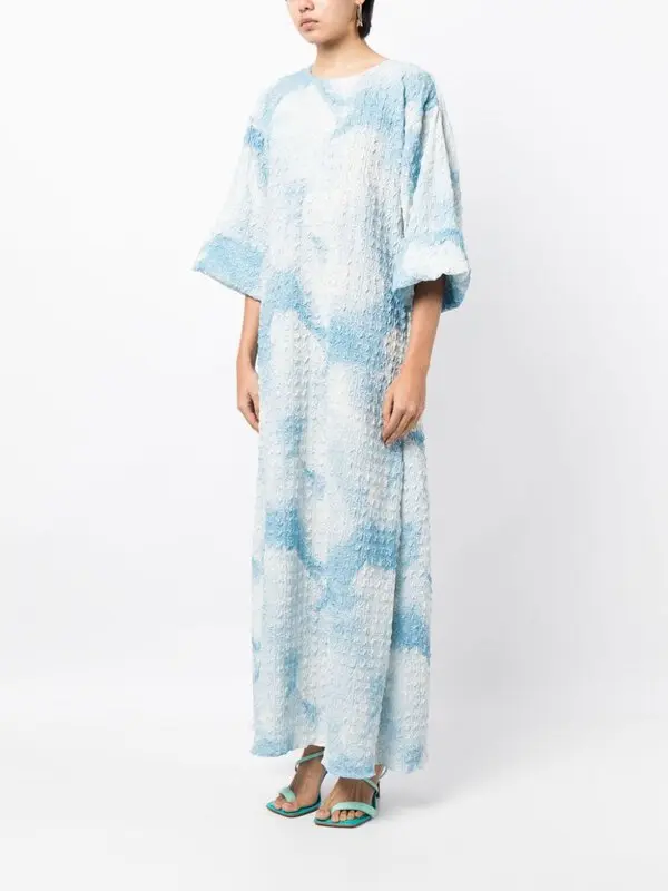 BAMBAH Cloud-print Jacquard Kaftan Dress
