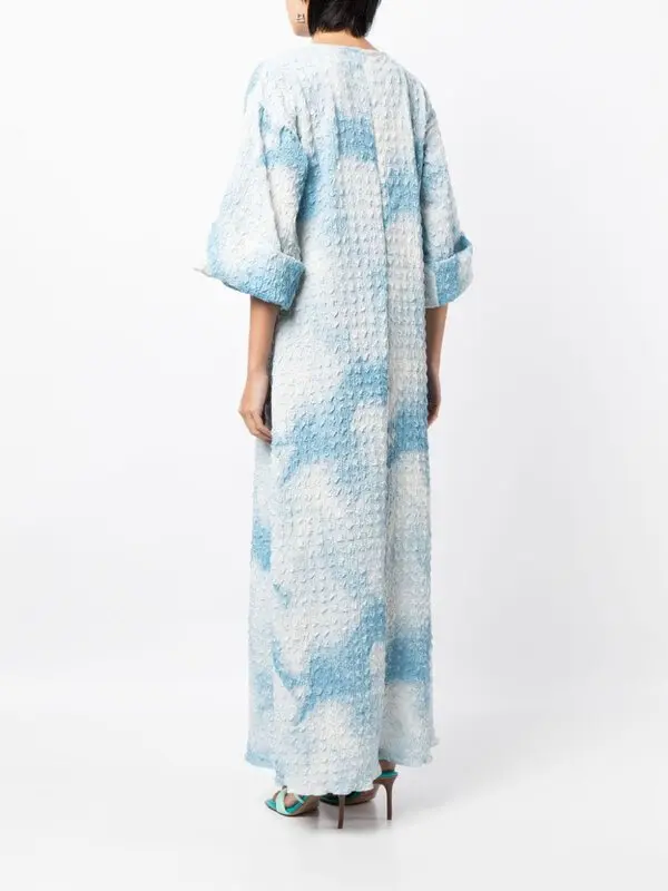 BAMBAH Cloud-print Jacquard Kaftan Dress