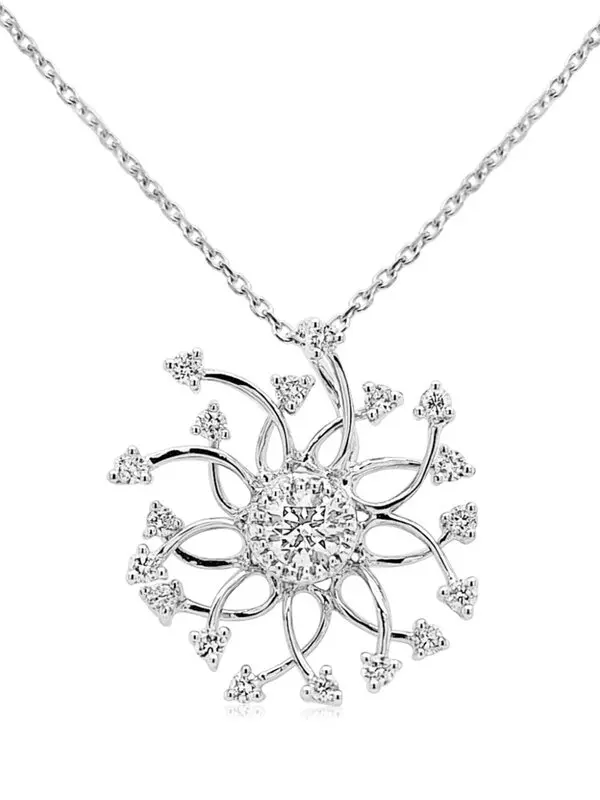 HYT JEWELRY 18kt White Gold Diamond Pendant Necklace - Silver