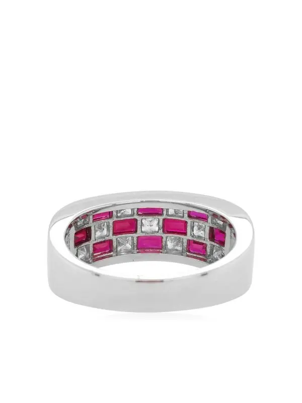 HYT JEWELRY Platinum, Diamond, And Ruby Ring