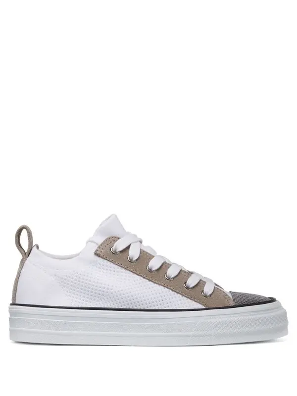 Brunello Cucinelli Monili Panelled Sneakers - White