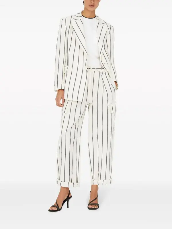Brunello Cucinelli Striped Linen-blend Suit